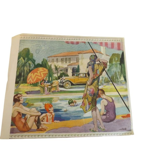 C.C.Beall | Other | Cc Beall Illustration Magazine Clipping Swimming ...